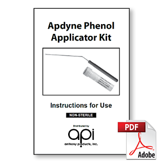 Phenol Applicator IFUs. Anthony Products