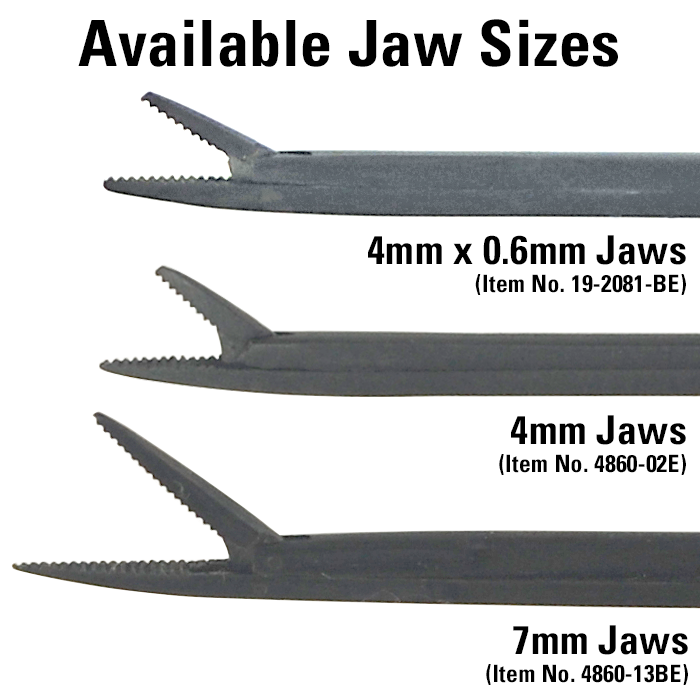 Micro Alligator Ear Forceps Ebonized Serrated Middle Ear Forceps Laser Surgery Forceps 19